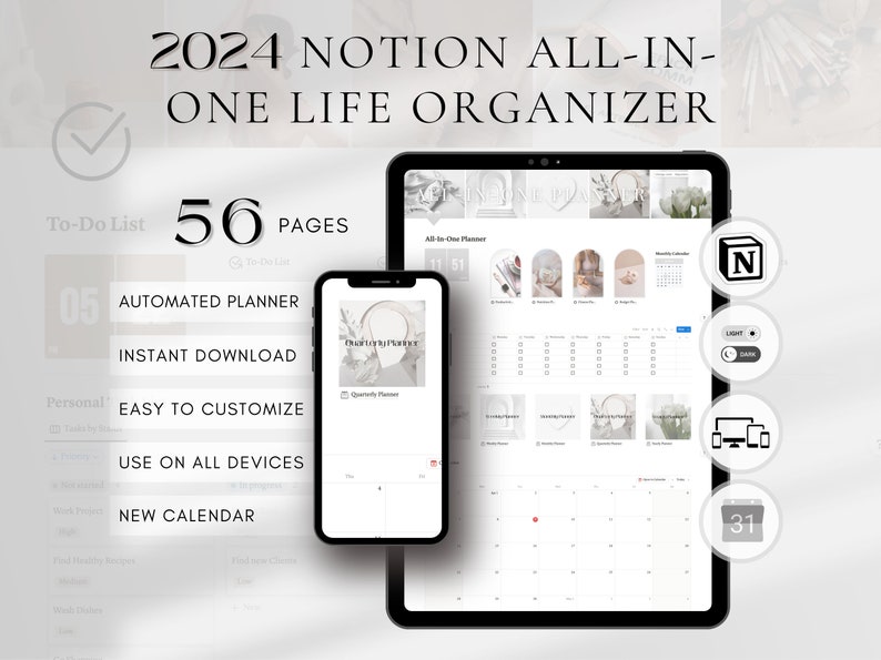 Ultimate Notion All in One Planner Dashboard Digital Life Organizer for ...