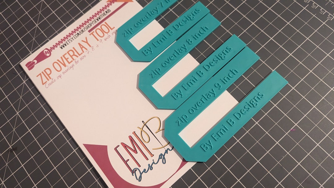 Zip Overlay Tool Bag Making Tool Pack of 3 Zip Overlay Templates ...