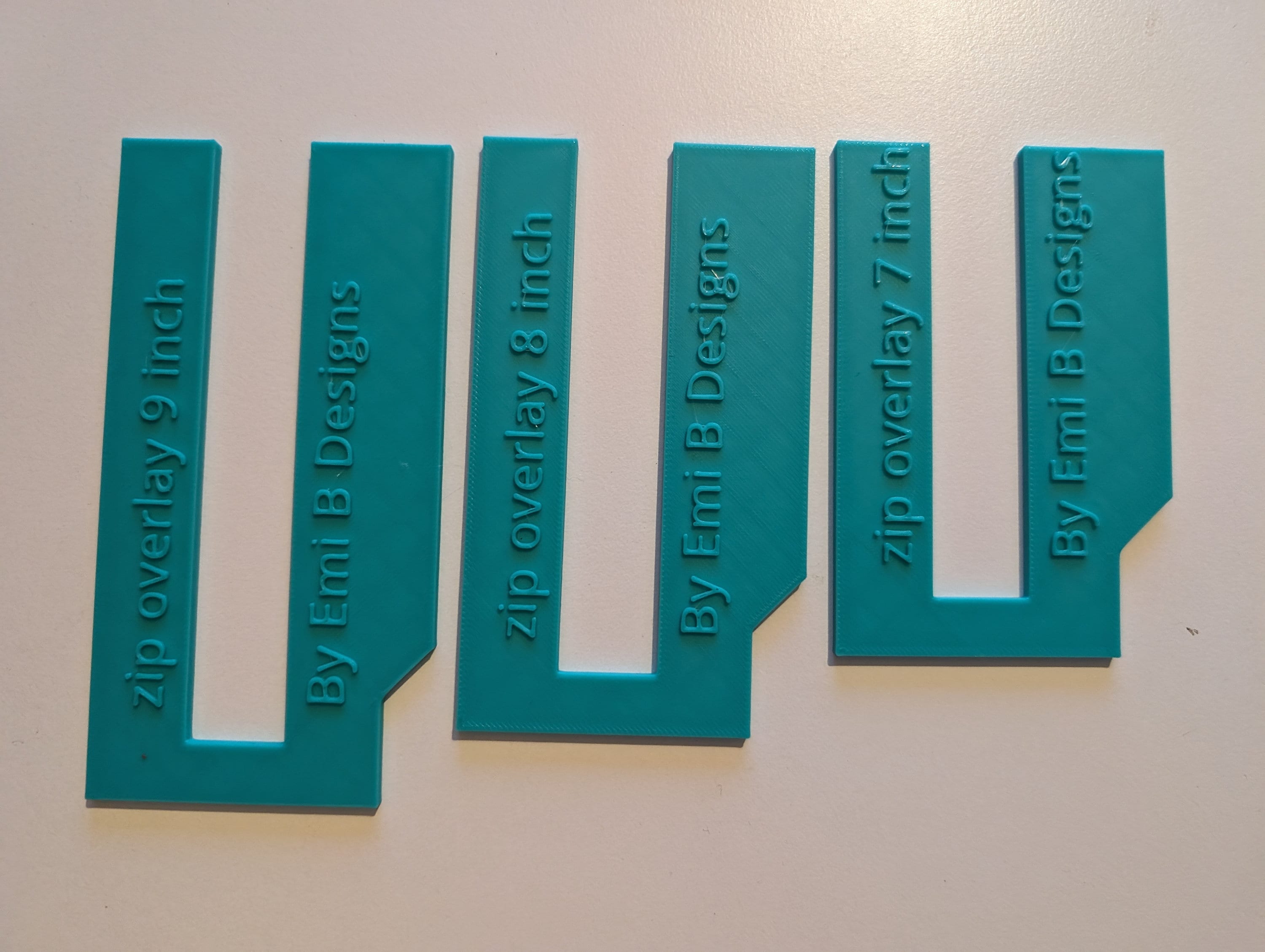 Boxy Zip Overlay Tool Bag Making Tool Pack of 3 Zip Overlay Templates ...