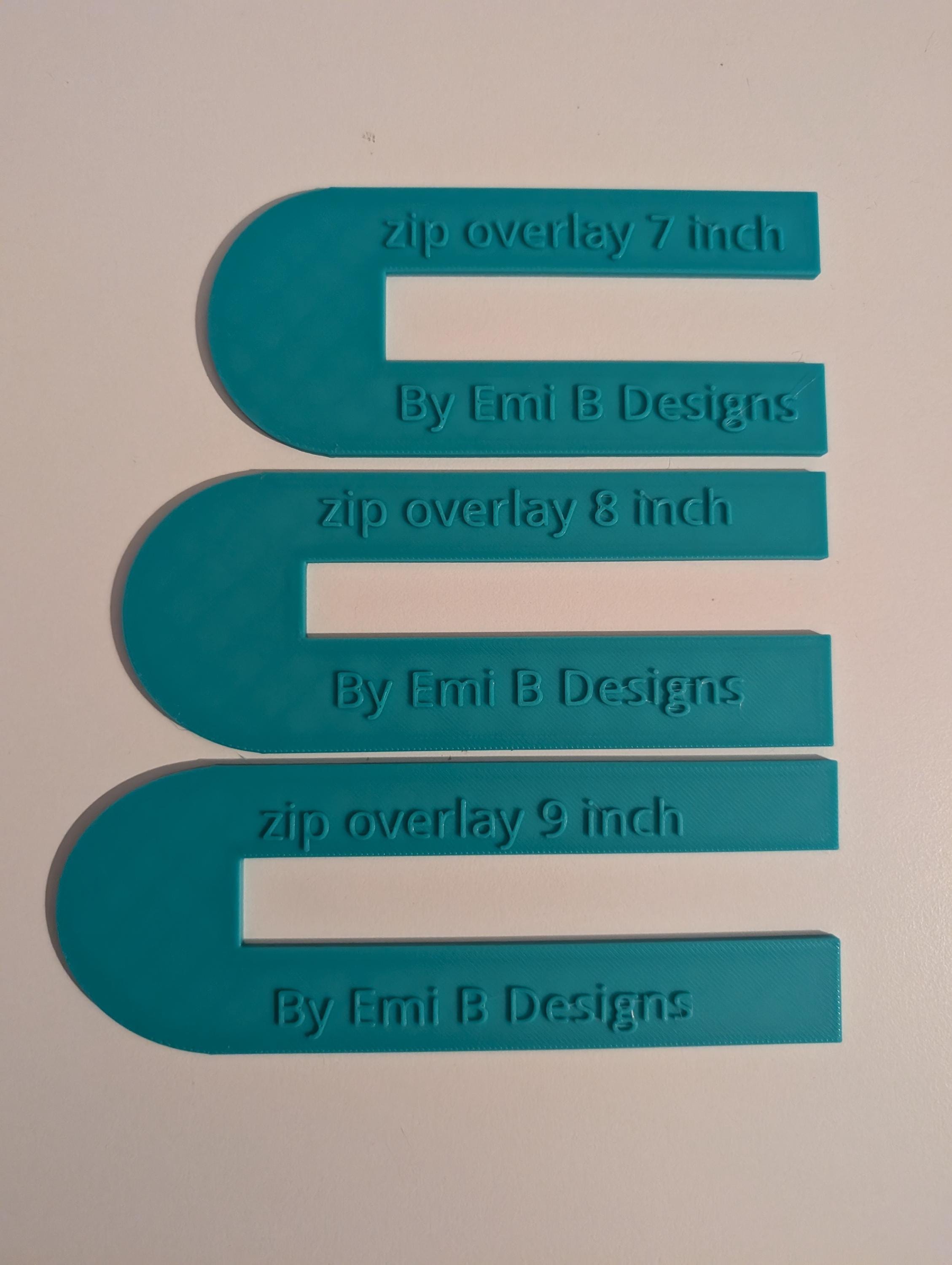 Round Zip Overlay Tool Bag Making Tool Pack of 3 Zip Overlay Templates ...