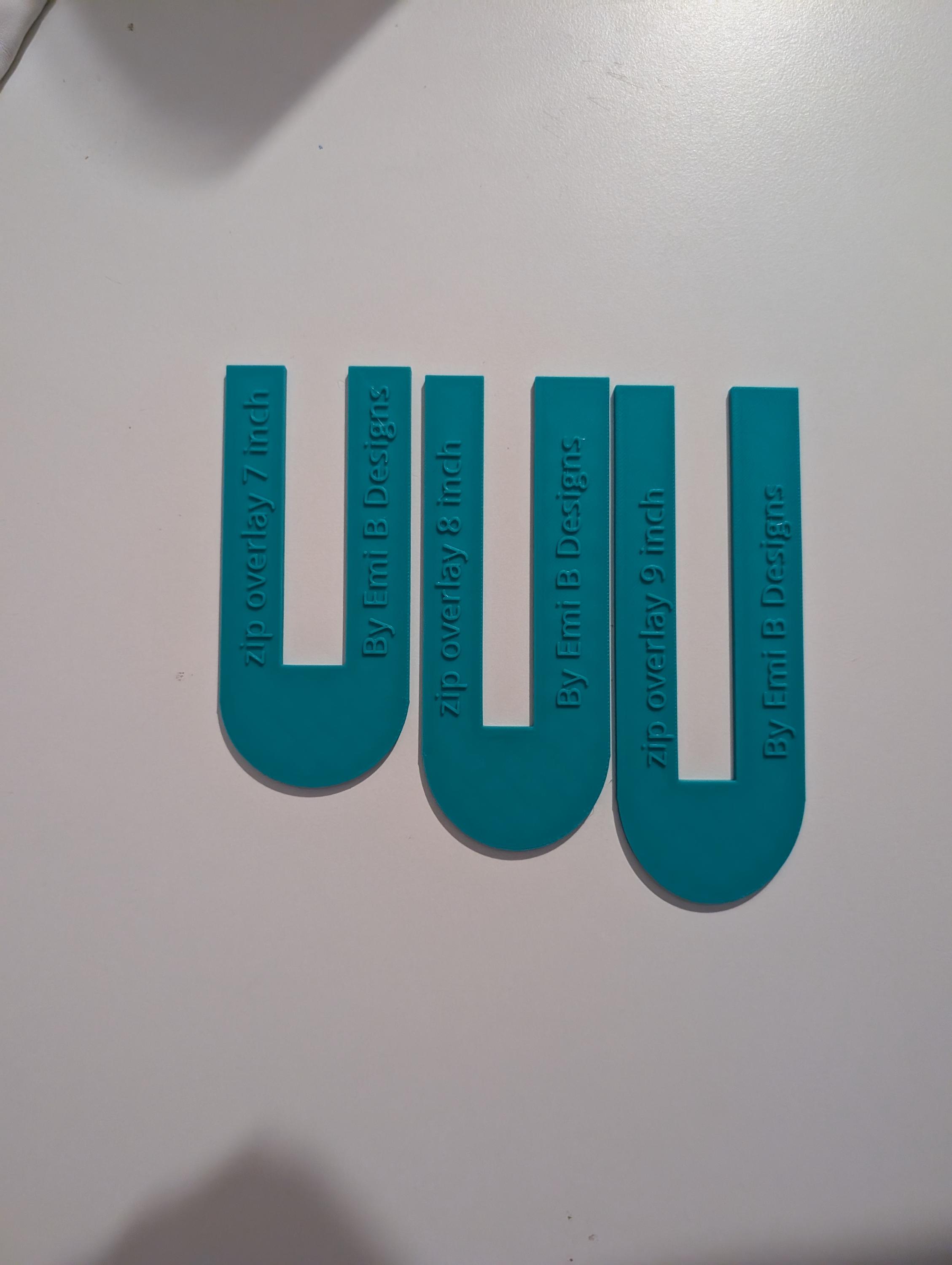 Round Zip Overlay Tool Bag Making Tool Pack of 3 Zip Overlay Templates ...