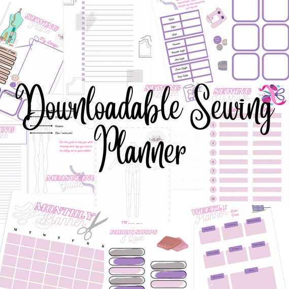 Downloadable Sewing Planner Printable Planner Sewing Plans | Etsy