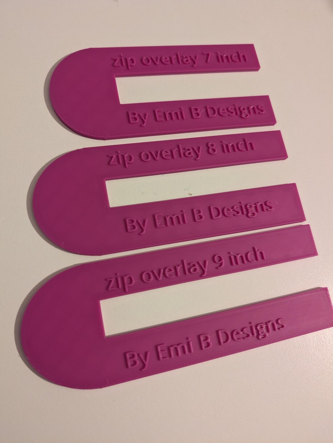 Round Zip Overlay Tool Bag Making Tool Pack of 3 Zip Overlay Templates ...