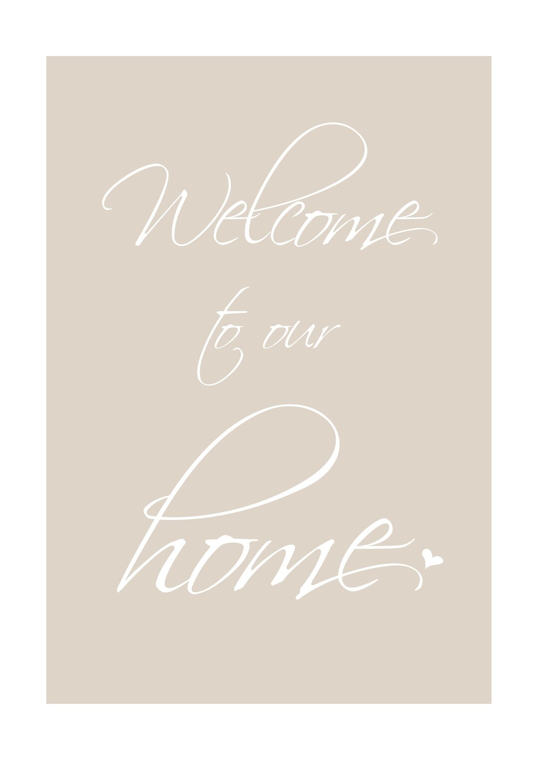 Welcome to Our Home | Print/poster - Etsy
