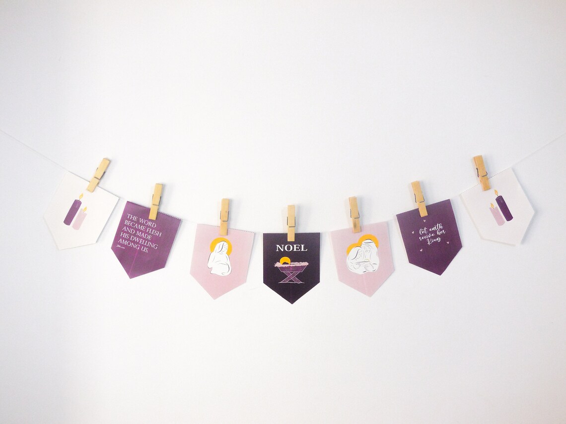 Printable Advent Banner & Christmas Banner | Advent Decor | Catholic ...