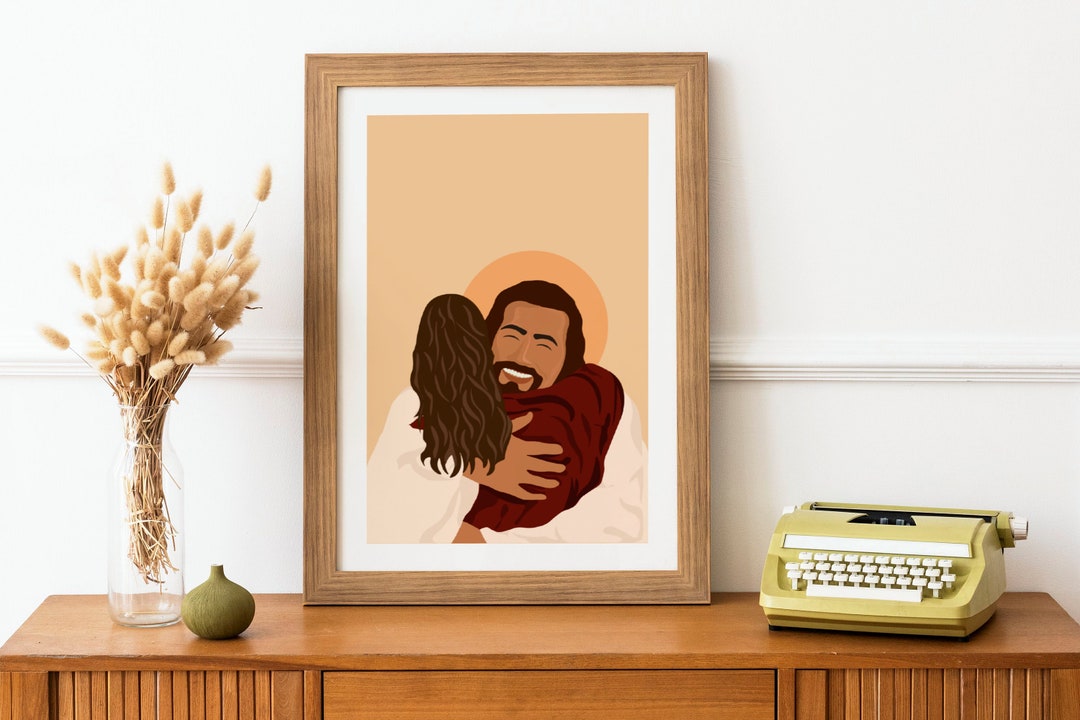 Jesus' Loving Embrace | Jesus Christ Art - Instant Download | Catholic ...