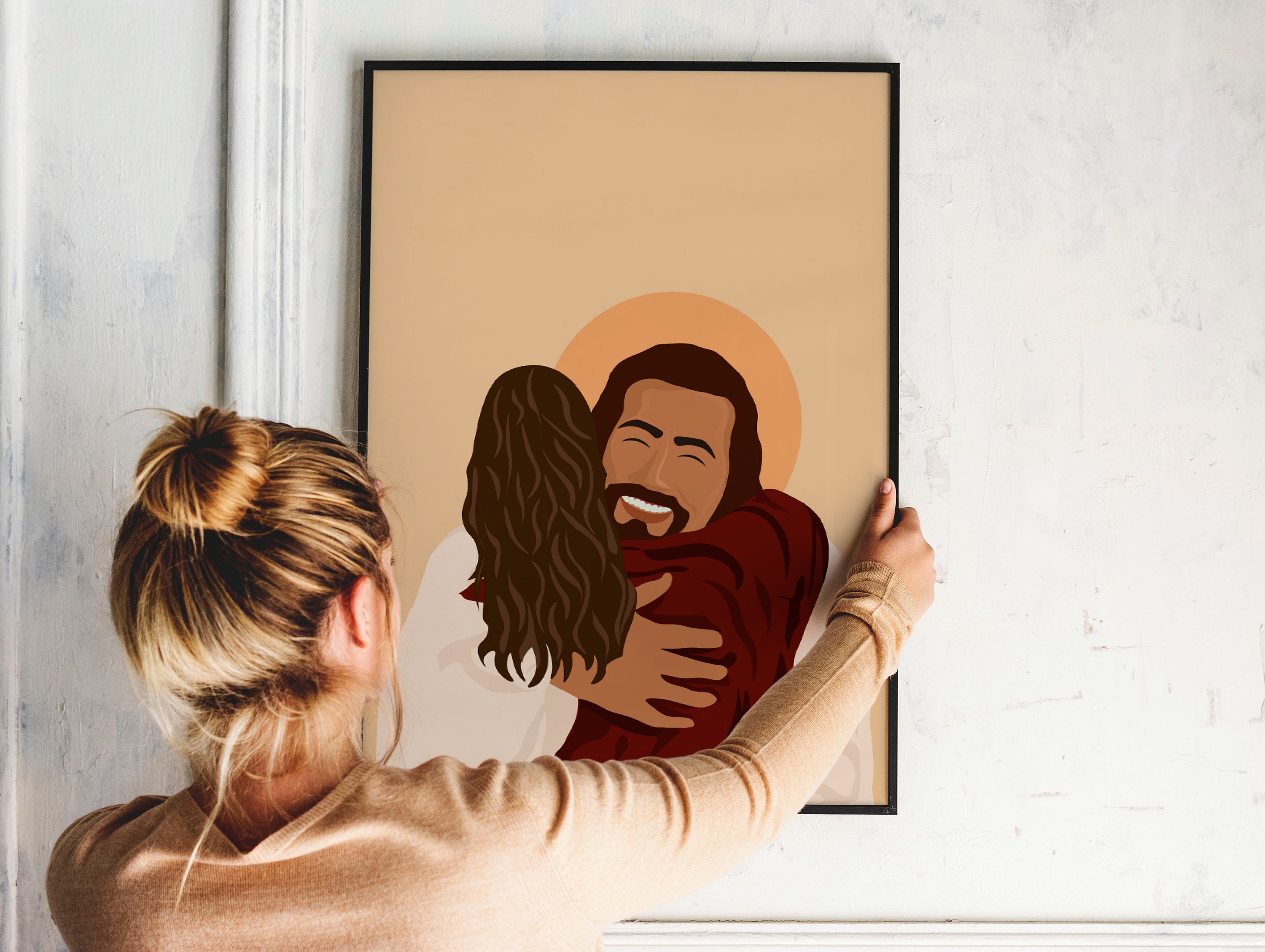 Jesus' Loving Embrace | Jesus Christ Art - Instant Download | Catholic ...