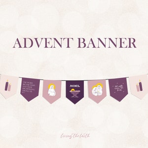 Printable Advent Banner & Christmas Banner Advent Decor Catholic Advent ...
