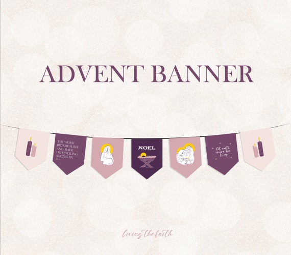 Printable Advent Banner & Christmas Banner Advent Decor - Etsy