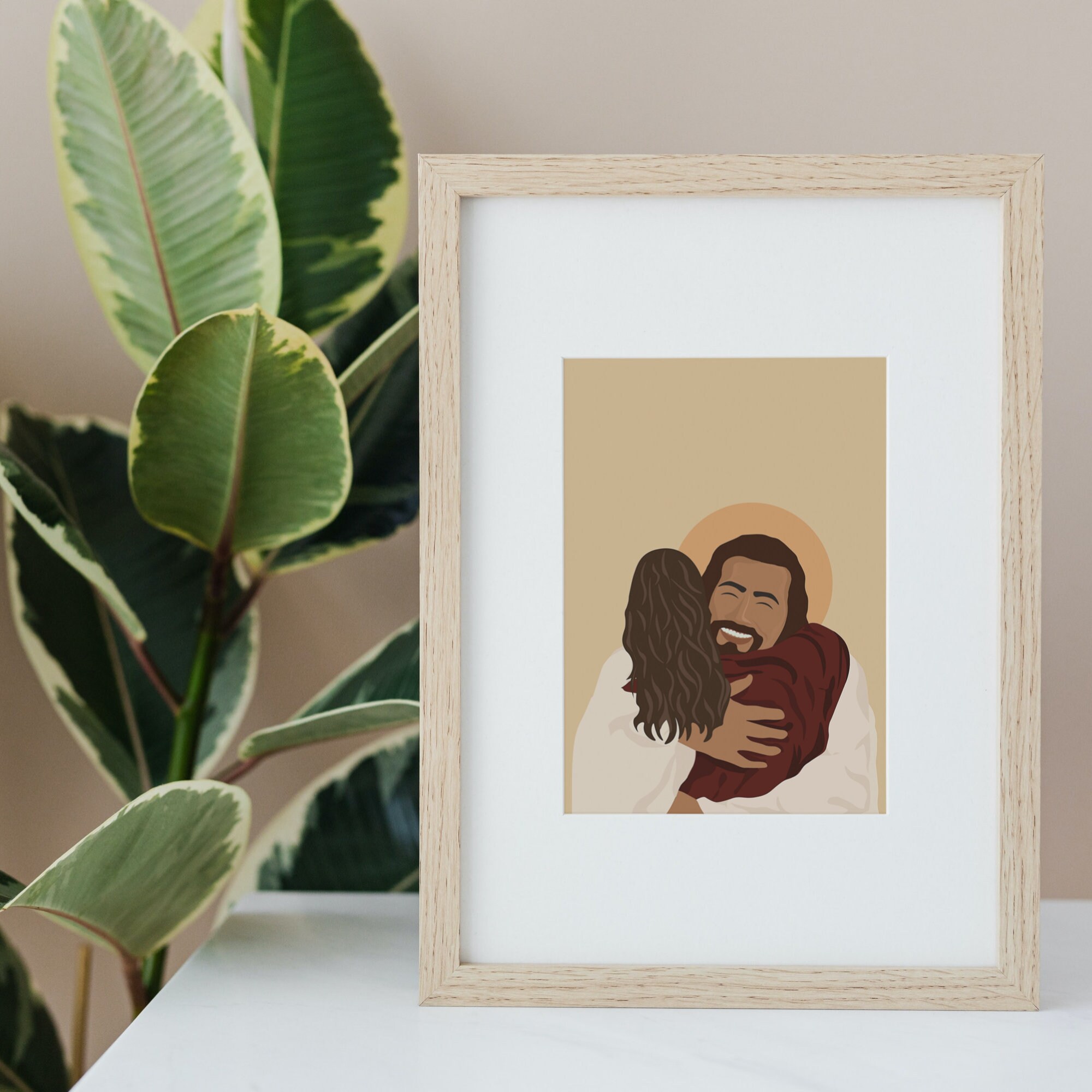 Jesus' Loving Embrace | Jesus Christ Art - Instant Download | Catholic ...