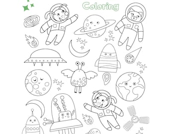 Assorted Coloring Pages - Etsy UK