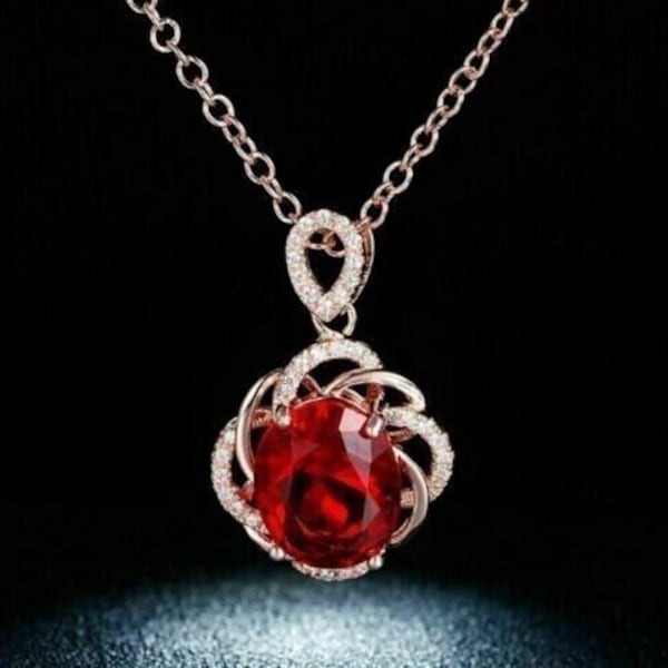 Red Ruby Necklace - Etsy