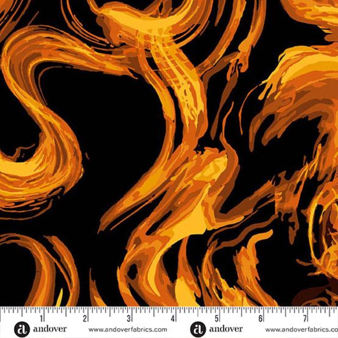 Phantasm Flame Enchantment by Libs Elliott for Andover Fabrics - 1 Yard ...