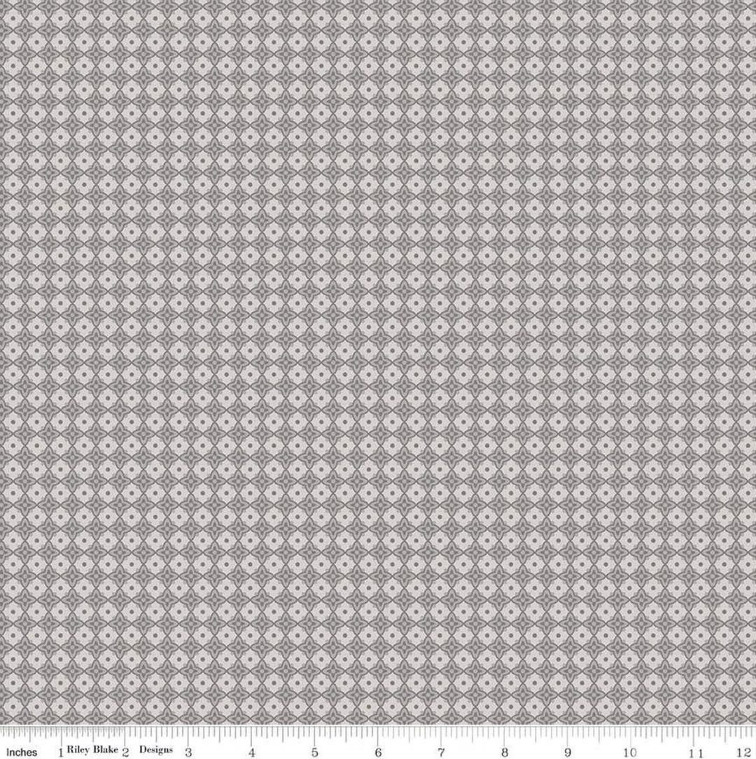 Ink & Ivory Geometric Gray - 1 Yard Cuts - Etsy