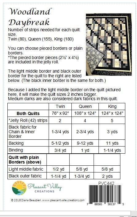 Woodland Daybreak Quilt Pattern - PAPER PATTERN - Etsy