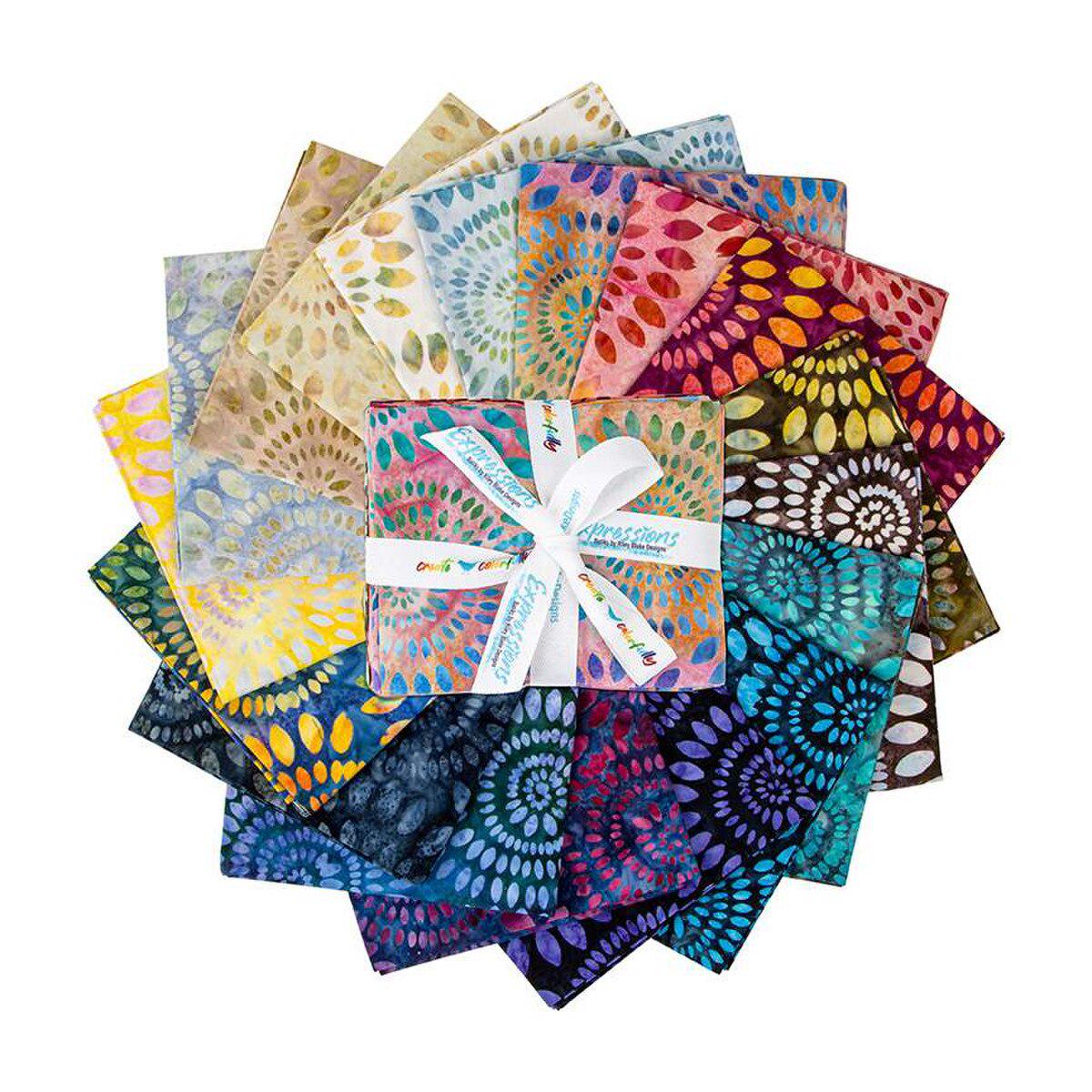 Expressions Batiks Dahlias Fat Quarter Bundle - 18 Pieces - Etsy