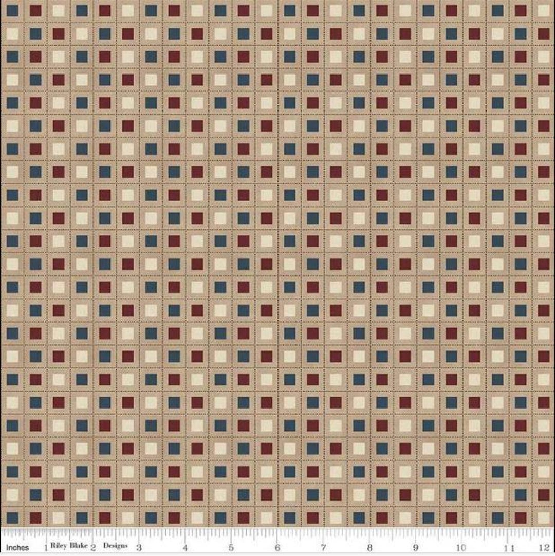 Huckleberry Saltbox Blocks Almond C14353 by Karen Walker for Riley ...