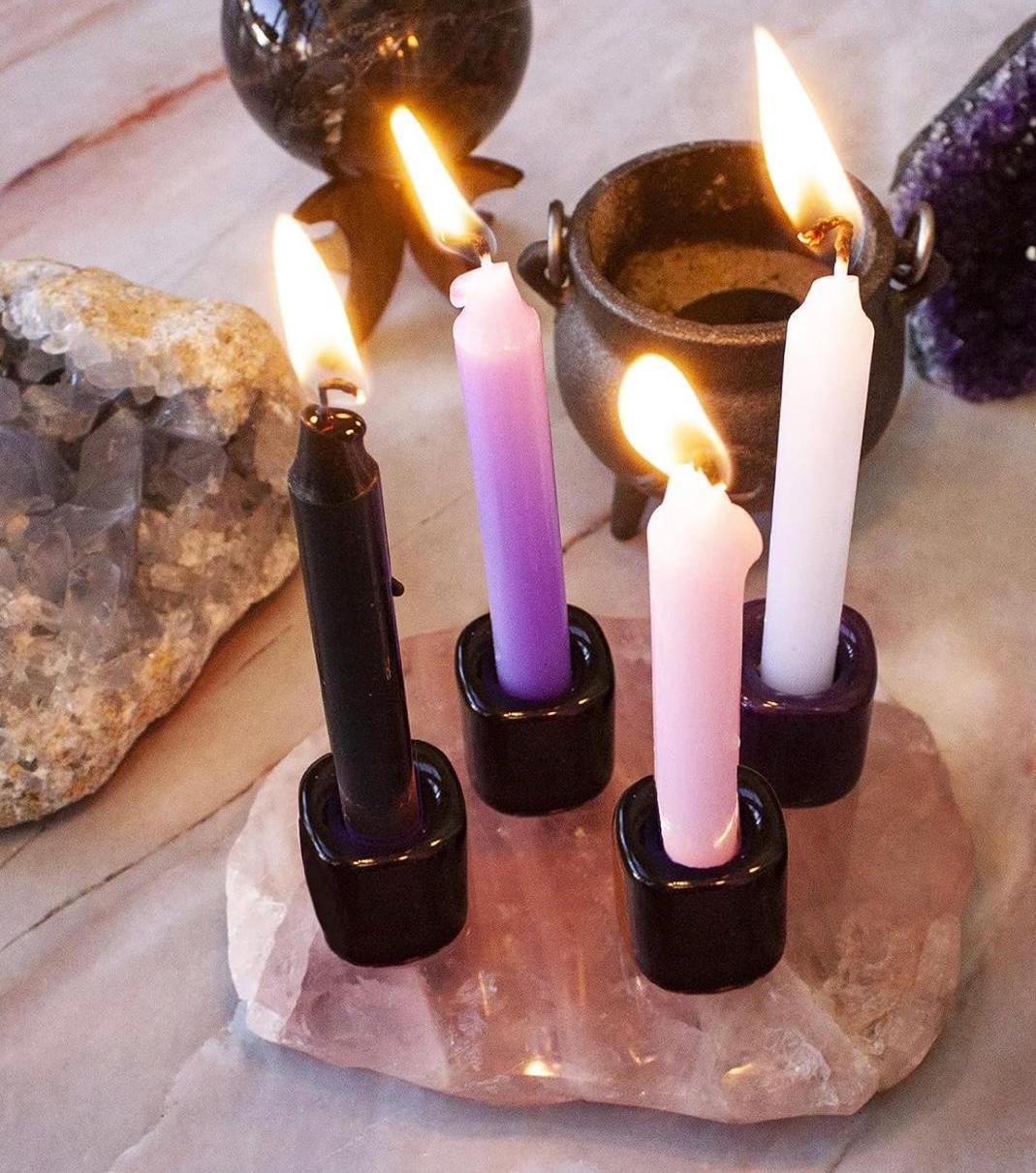 Chime Candles Holders - Spell Candle Holders - 1.5hr Burn Altar Candle ...