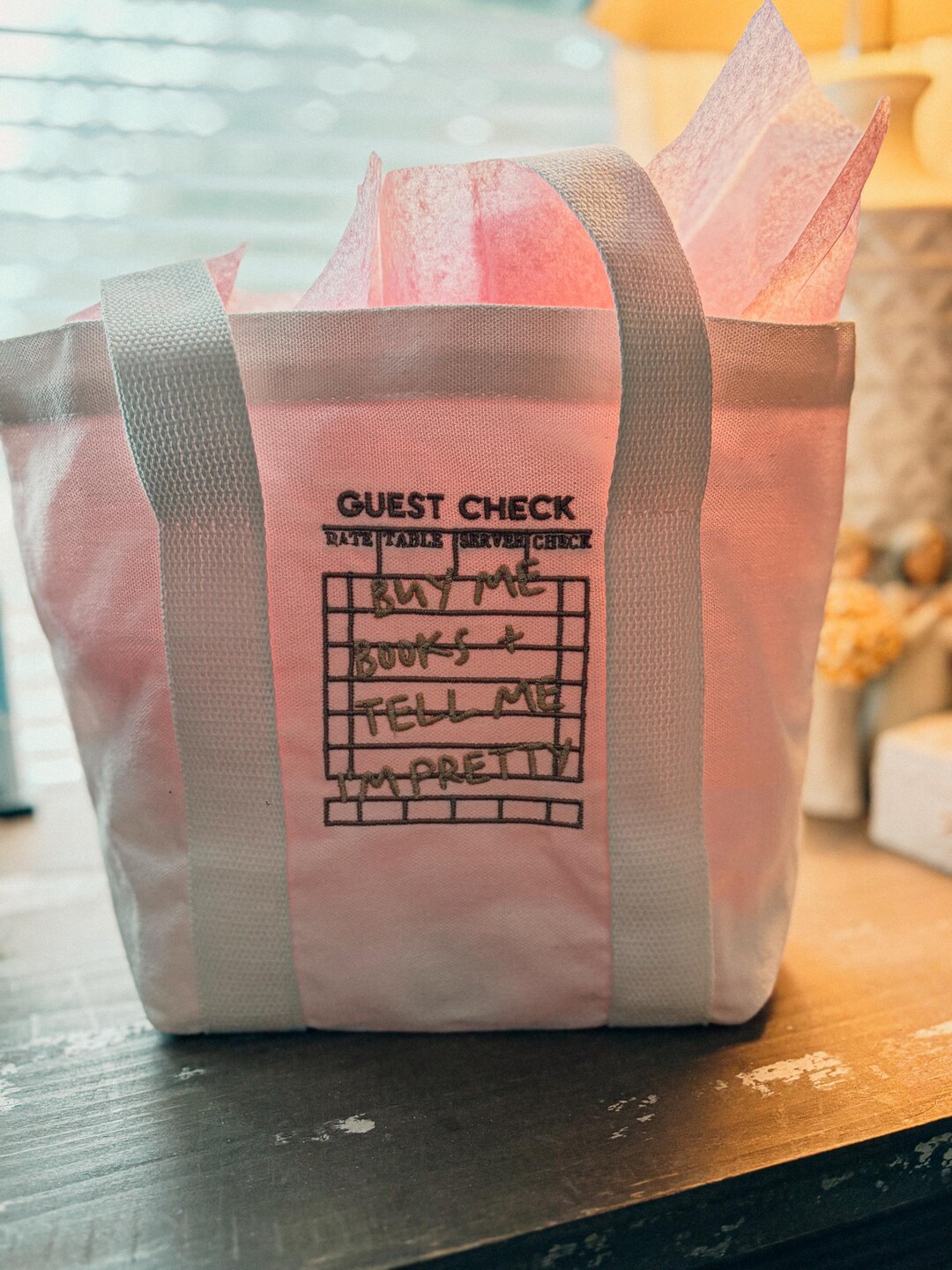 Book Club Embroidered Tote Bag | Gift for Her | Mother's Day Gift ...