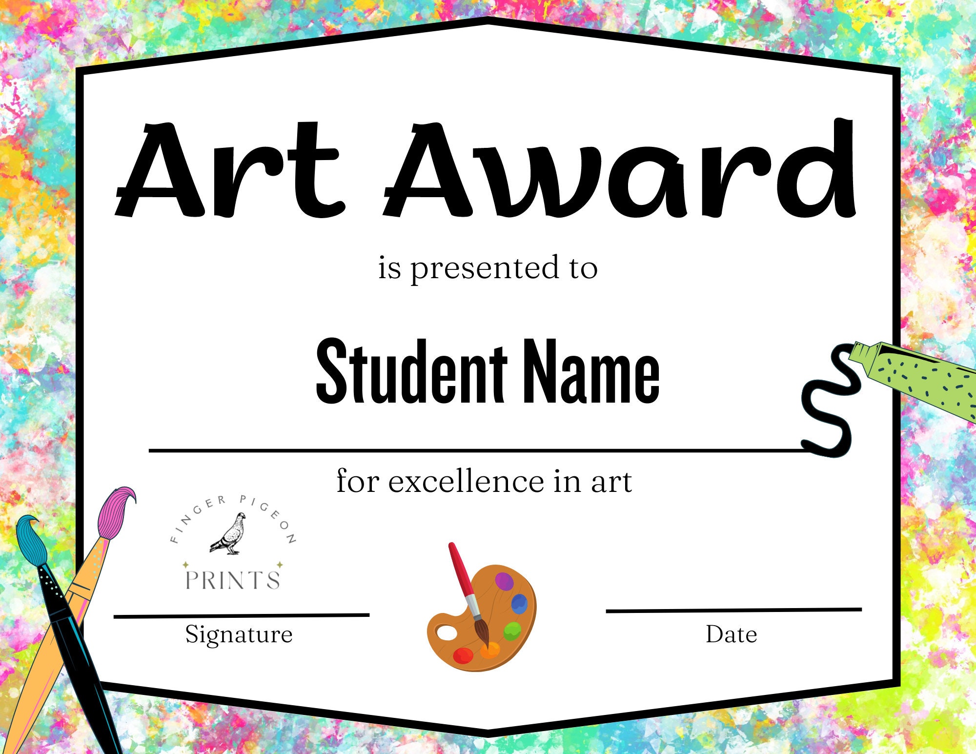 Printable Art Award Certificate at Edward Harmon blog