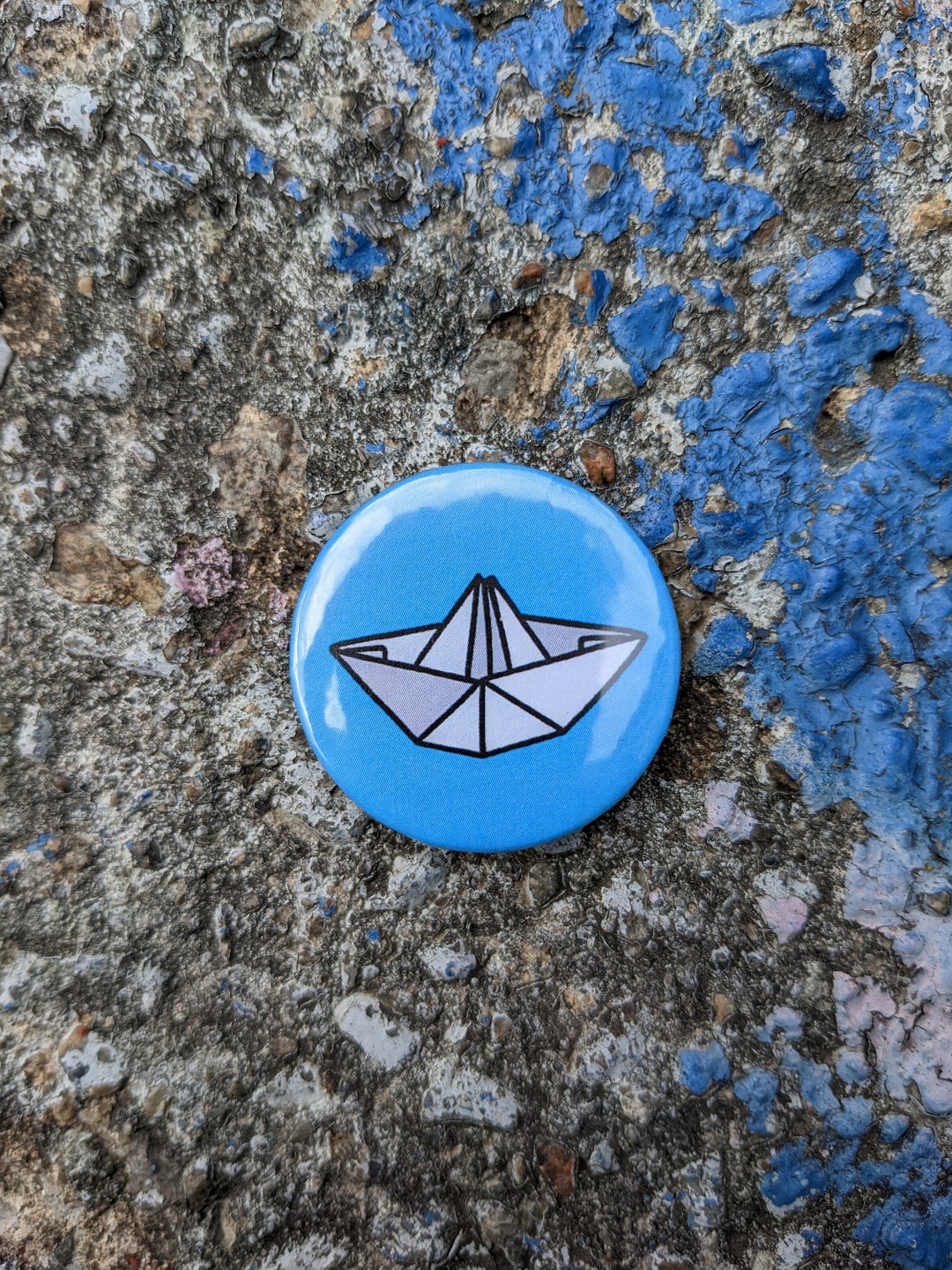Paper Boat Badge 37mm / 1.5 Inch - Etsy