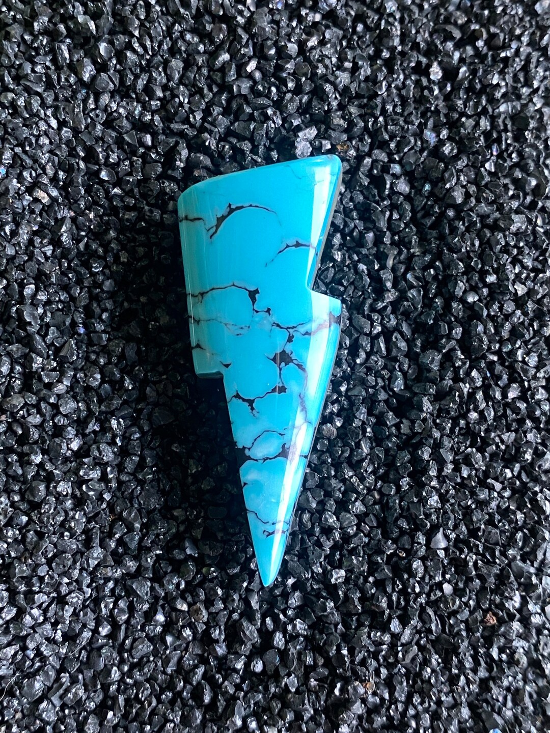 Turquoise Lightning Bolt Ring: Handmade Bowie Style Jewelry - Etsy
