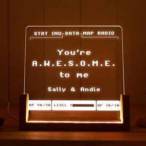 Personalized Acrylic Night Light - Fallout LED Light Decor - Fallout ...