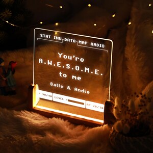 Personalized Acrylic Night Light - Fallout LED Light Decor - Fallout ...