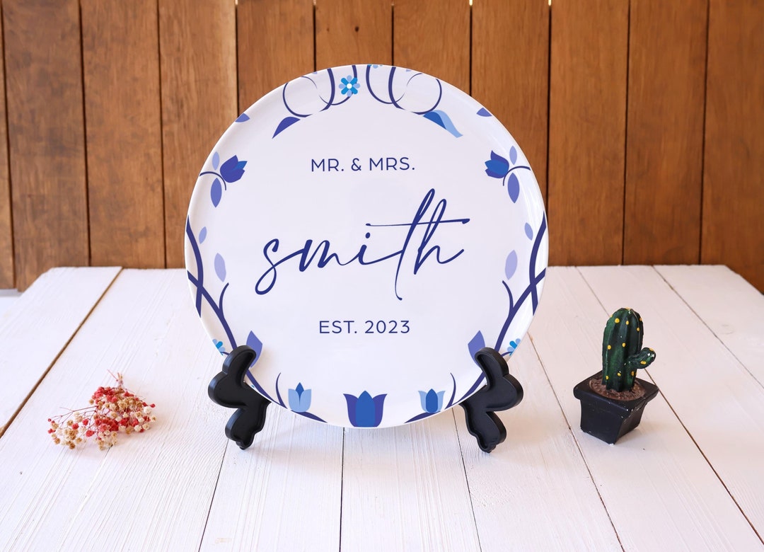Customized Bride & Groom Plate Wedding Day Plate Anniversary Plate ...