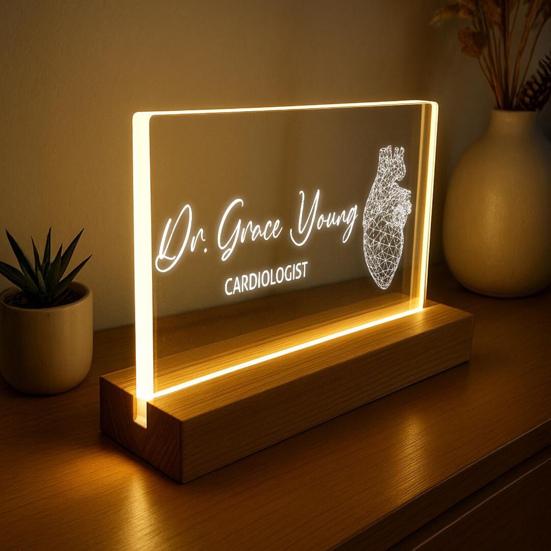 Custom Doctor Name Plate, Custom Cardiologist Gift, Medical Graduation ...