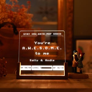 Personalized Acrylic Night Light - Fallout LED Light Decor - Fallout ...