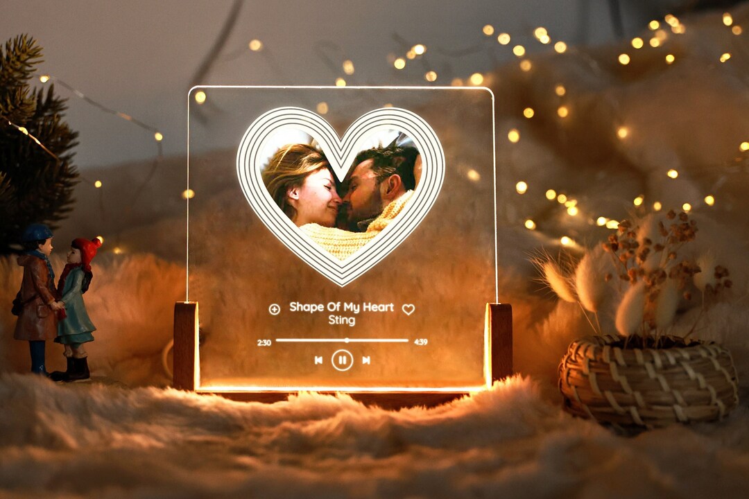 Personalize Photo Song Night Light Romantic Gifts Gifts for Him Her ...