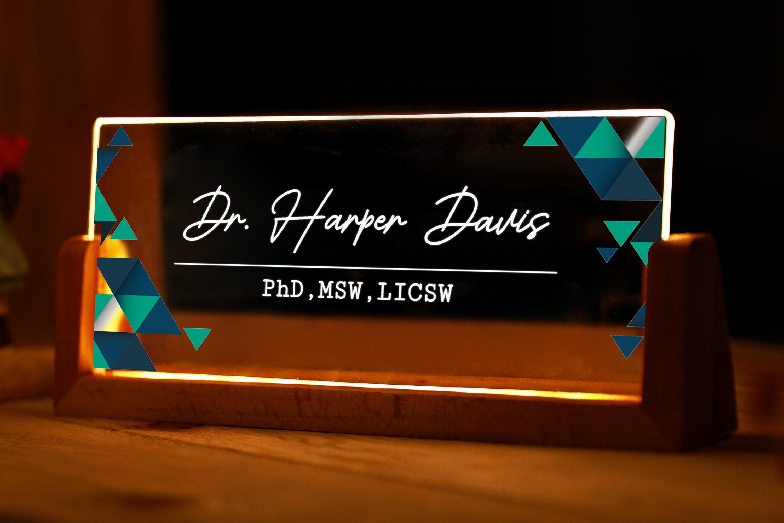 Personalized Doctor Gift - Teacher Name Plate - Office Decor - Desk ...