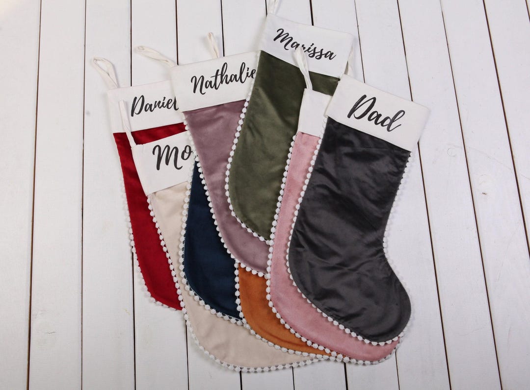 Personalized Velvet Christmas Stocking - Name Stockings - Family ...