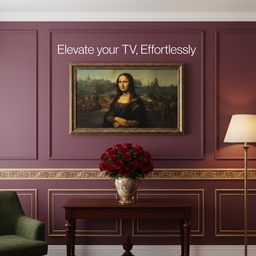 Rustic Dark Wood Tv Frame, Brown Tv Frame, Walnut Tv Frame, 32,43,50 ...