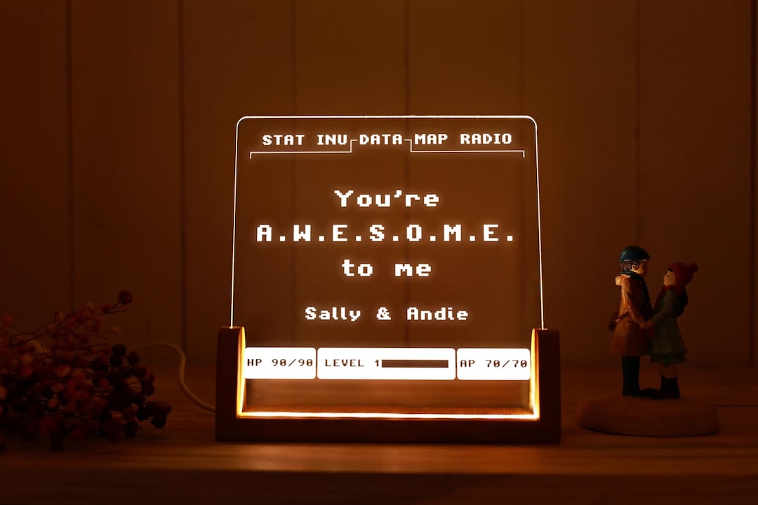 Personalized Acrylic Night Light - Fallout LED Light Decor - Fallout ...