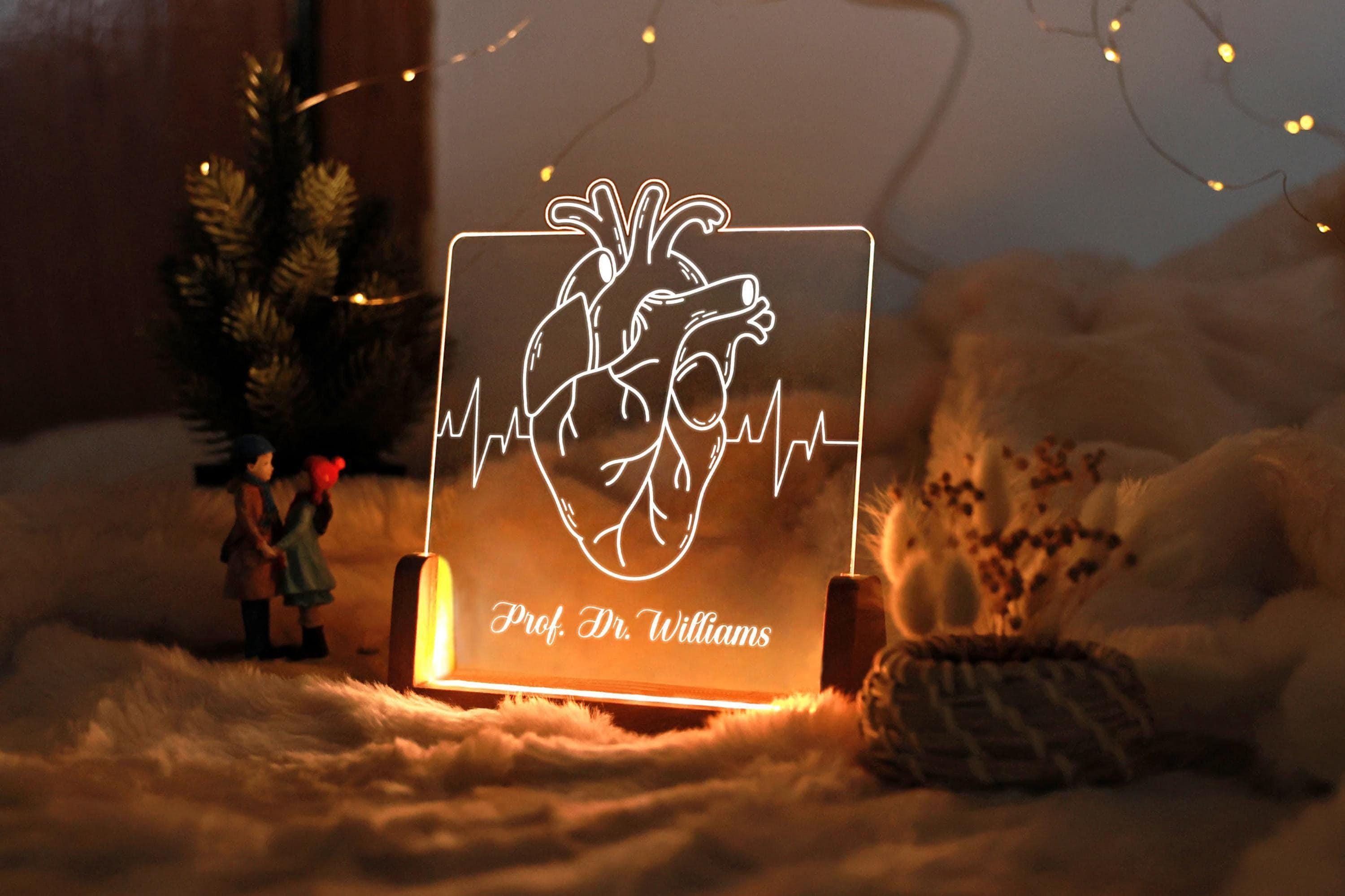 Personalized Cardiologist Heart Lamp - Medical Student Graduation ...
