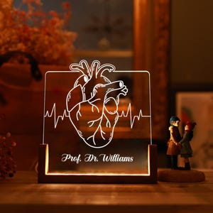Personalized Cardiologist Heart Lamp - Medical Student Graduation ...