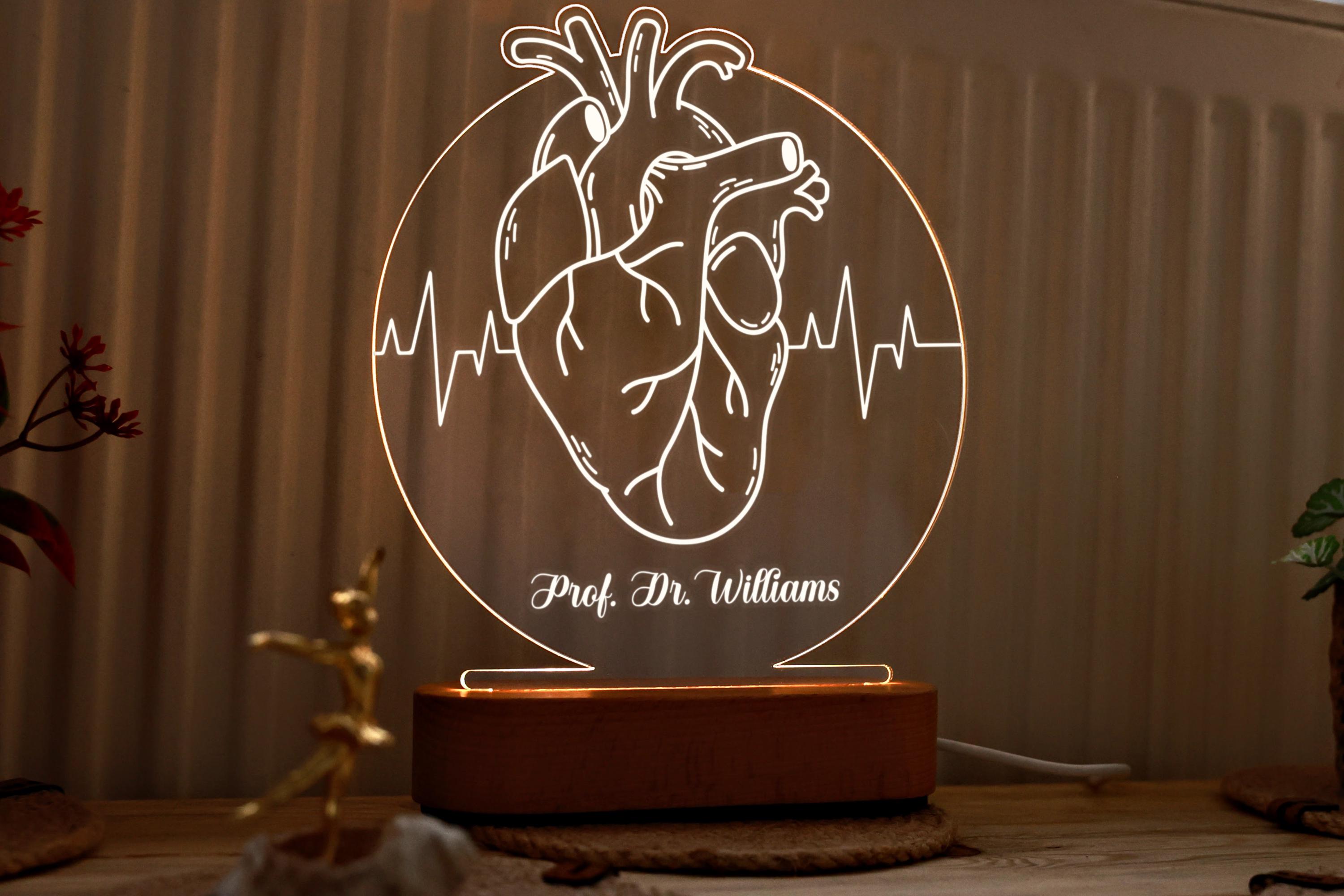 Personalized Lamp for School Cardiologist - Medical Student Graduation ...