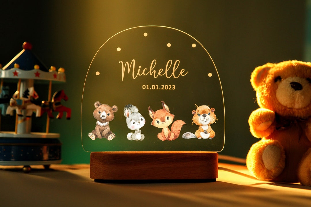 Custom Animal Lamp for Kids - Cute Night Light - Kids Bedroom - Unique ...