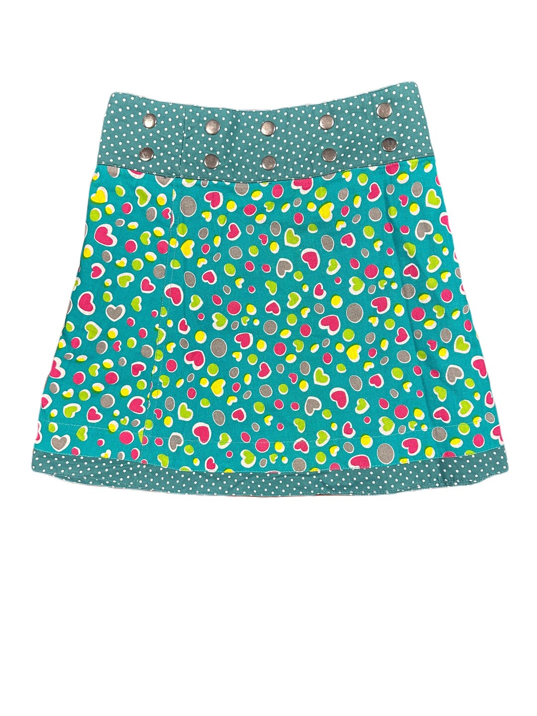 JEP Reversible Girls Wrap Skirt With Snap Button, Cotton Skirt, Snap ...