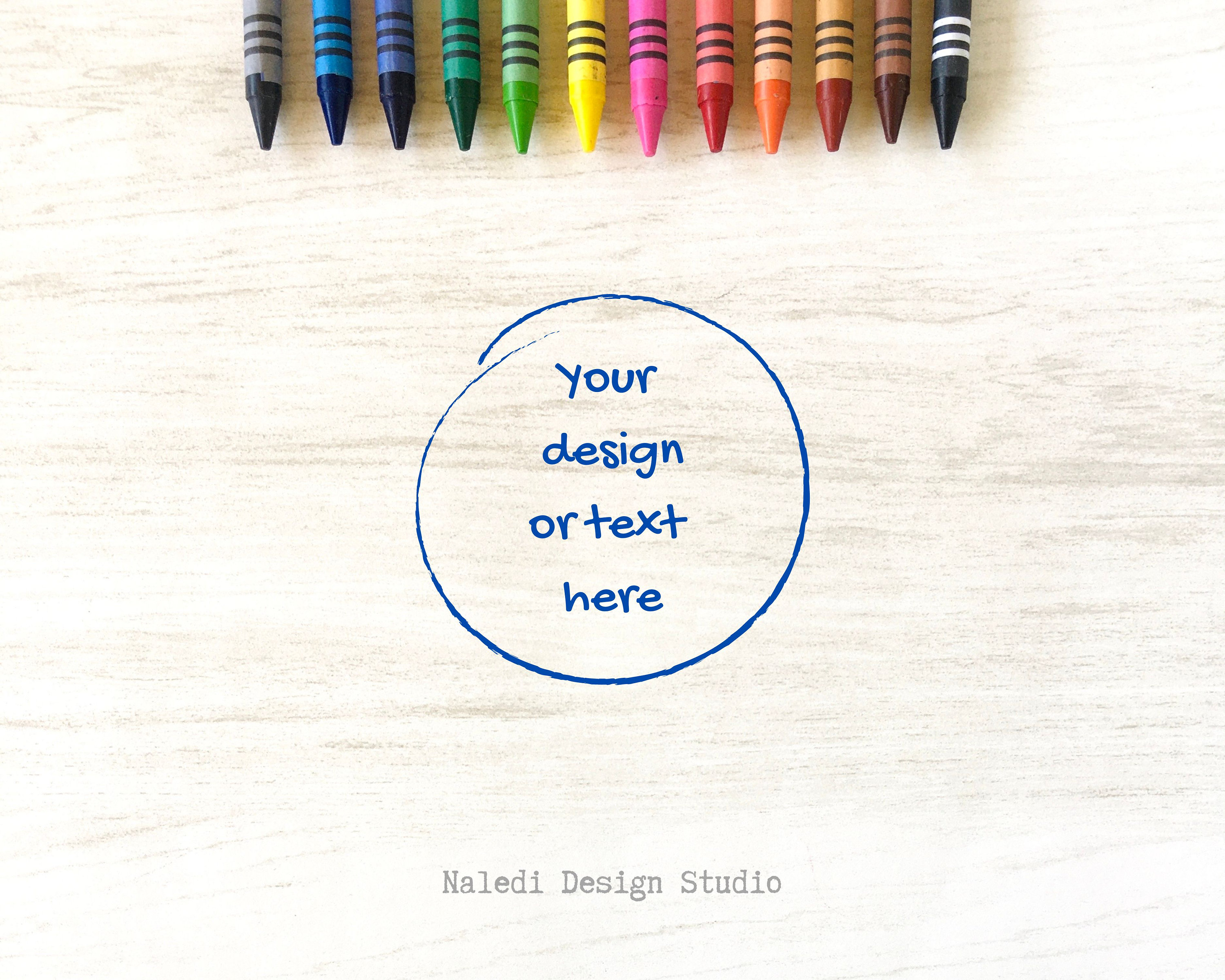 Wax Crayon Flat Lay Mockup, Back to School Kids Classroom Template ...