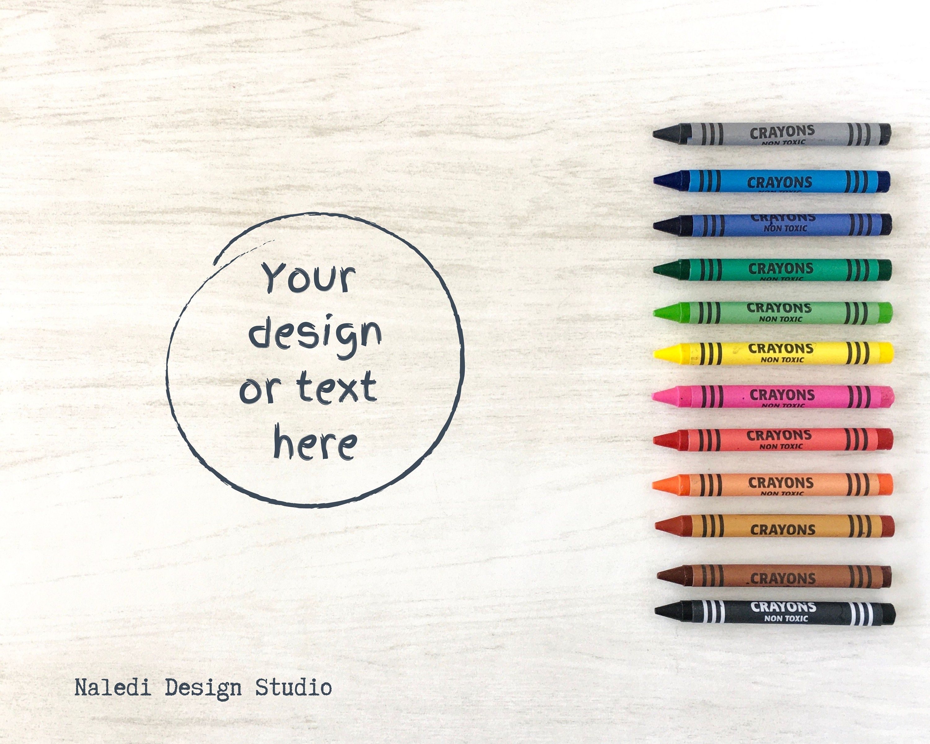 Wax Crayon Flat Lay Mockup, Back to School Kids Classroom Template ...