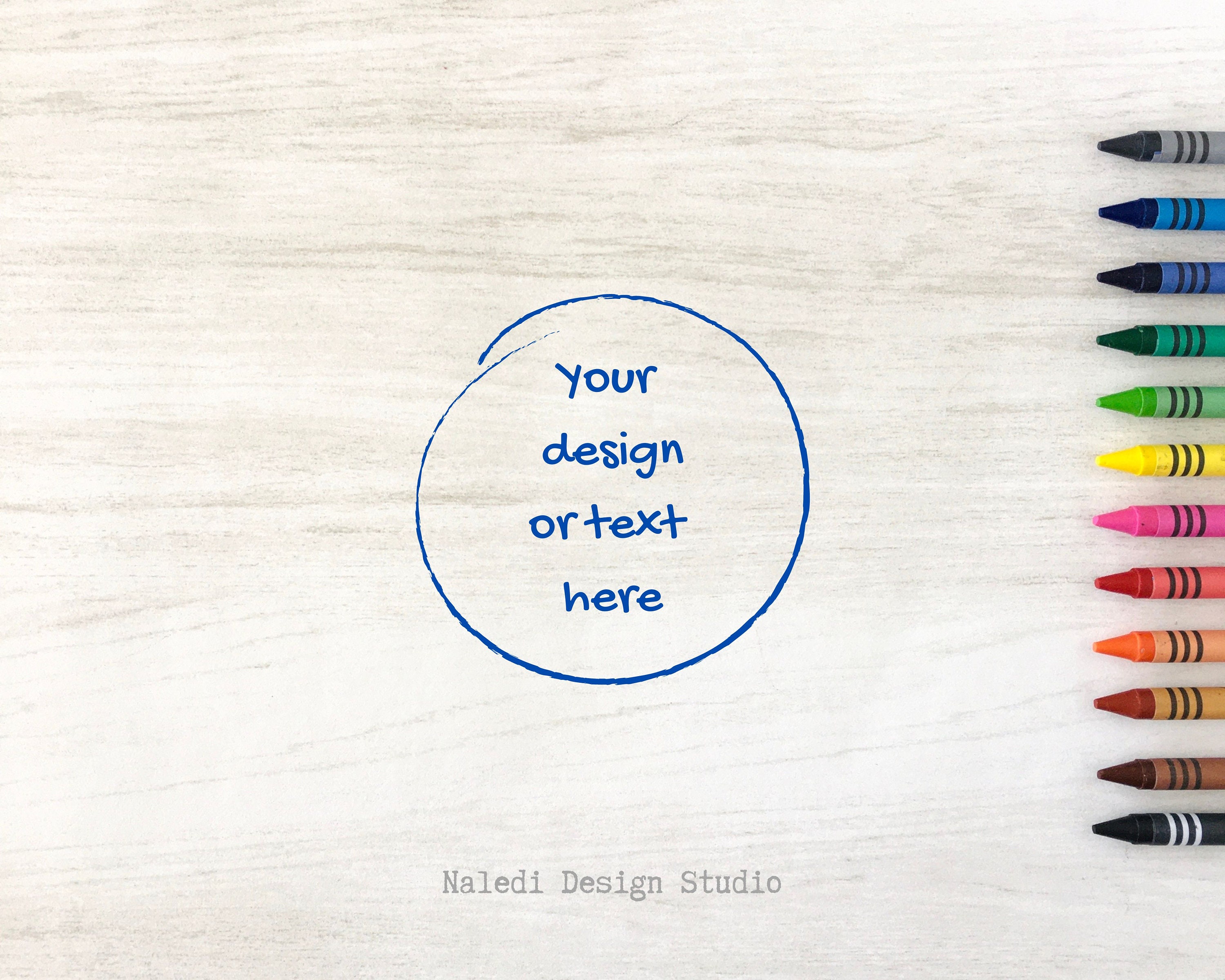 Wax Crayon Flat Lay Mockup, Back to School Kids Classroom Template ...