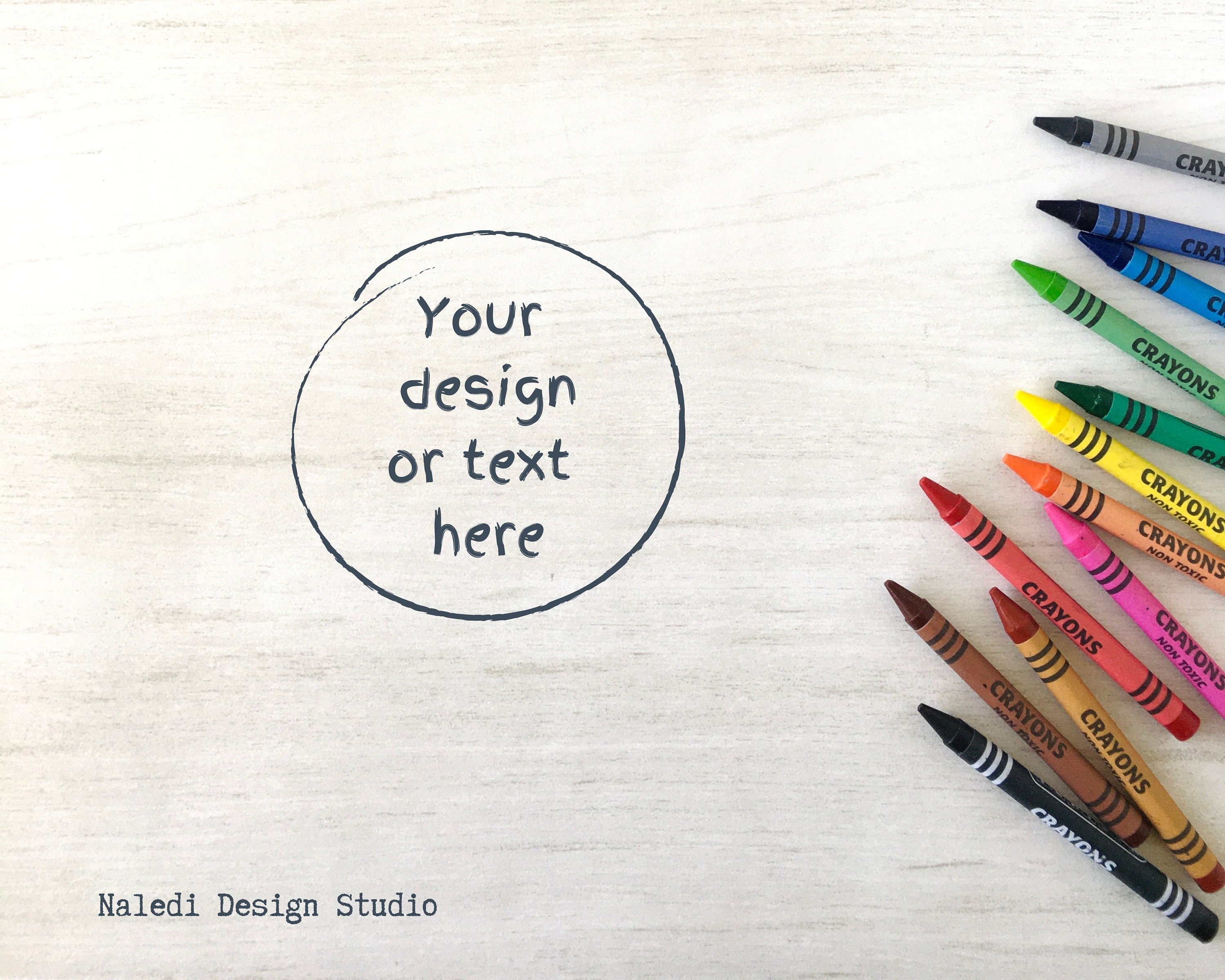 Wax Crayon Flat Lay Mockup, Back to School Kids Classroom Template ...