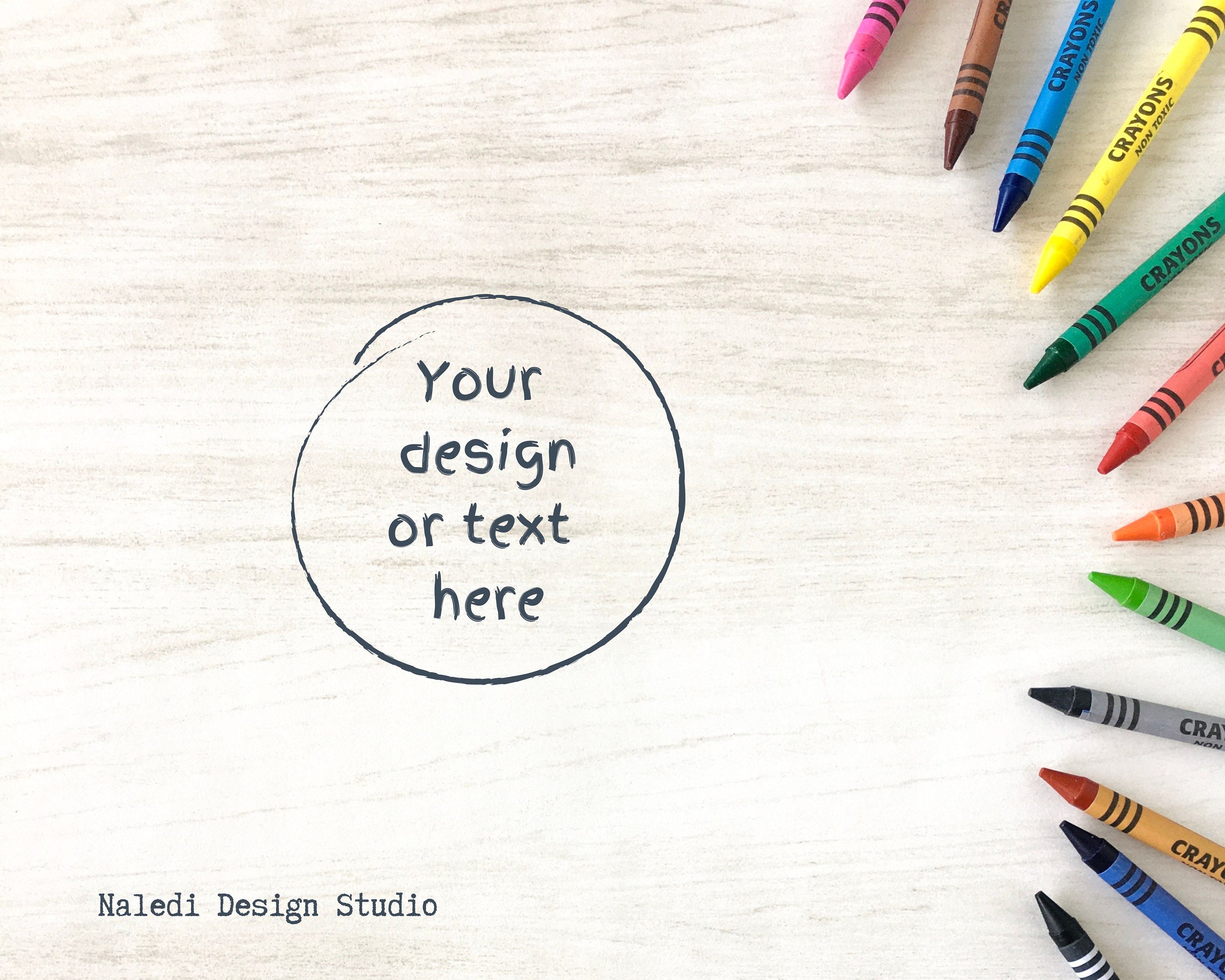 Wax Crayon Flat Lay Mockup, Back to School Kids Classroom Template ...