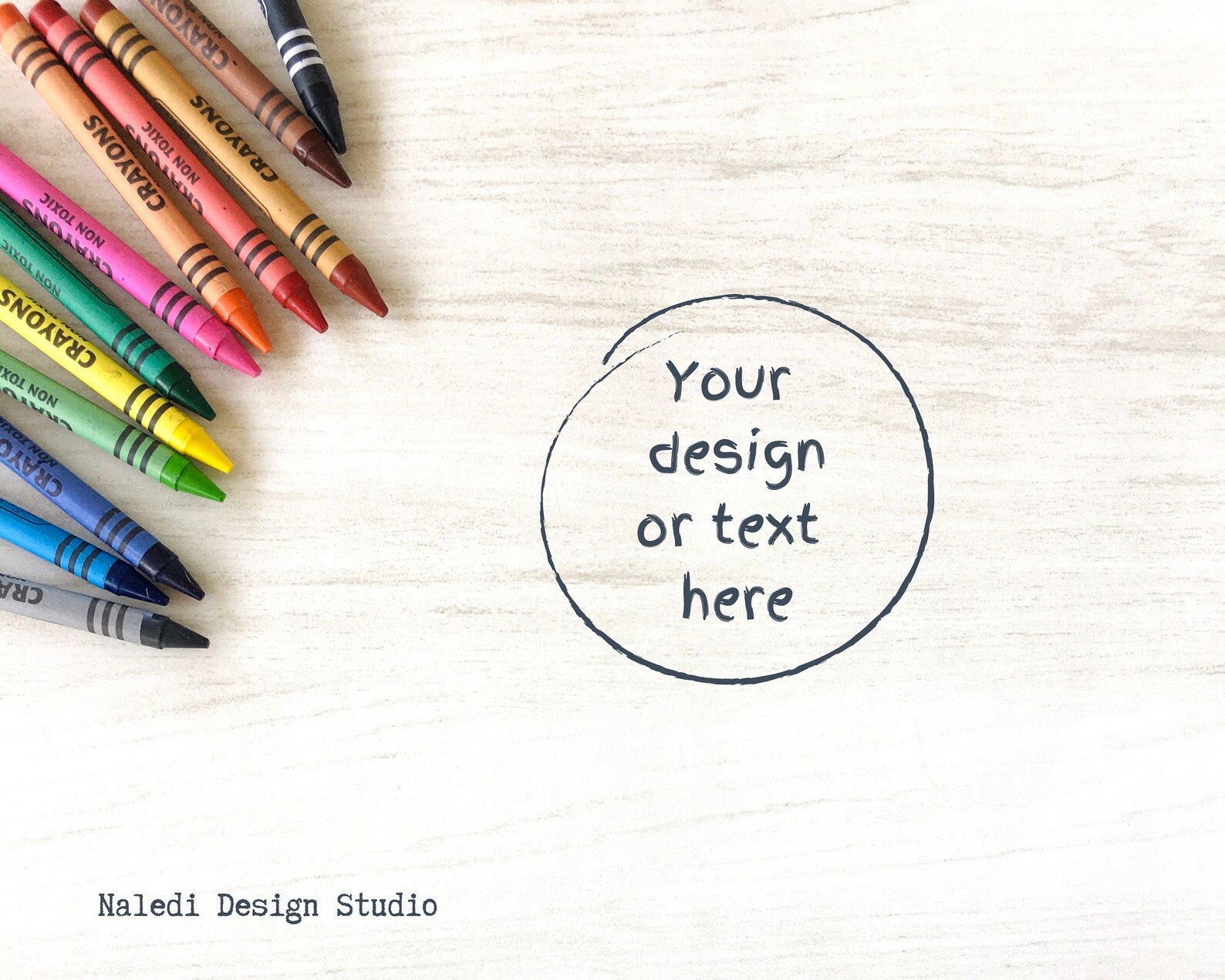 Wax Crayon Flat Lay Mockup, Back to School Kids Classroom Template ...