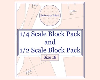 Size 12 1/2 Scale and 1/4 Scale Block Patterns Pack - Etsy