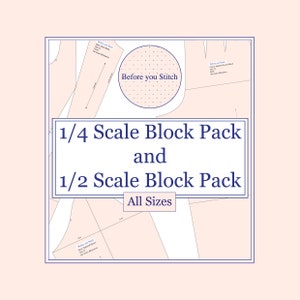 Sizes 8-20 1/4 & 1/2 Scale Block Patterns Pack - Etsy
