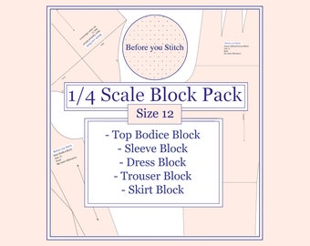 Size 8 - 1/2 Scale and 1/4 Scale Block Patterns Pack - Etsy